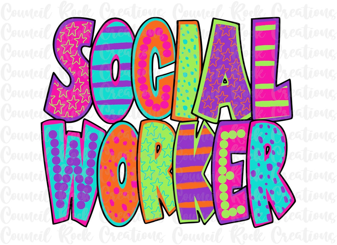 Social Worker PNG, Colorful, Occupation,digital File, Sublimation ...