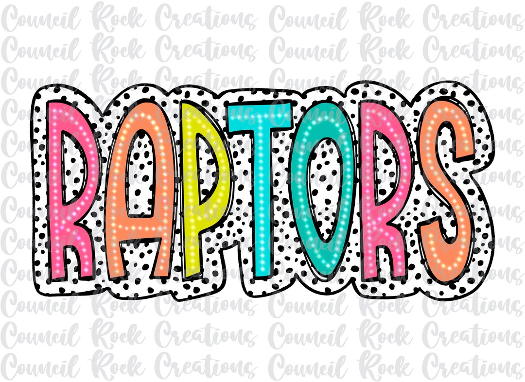 Raptors Png, Colorful, Dalmatian Dots, Mascot, School Spirit, Team ...