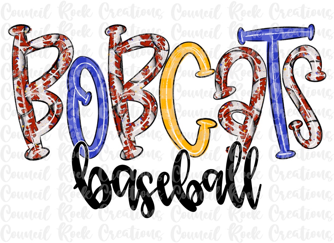 Bobcats PNG, Baseball Scribble, Hand Lettered, School Spirit, Team ...