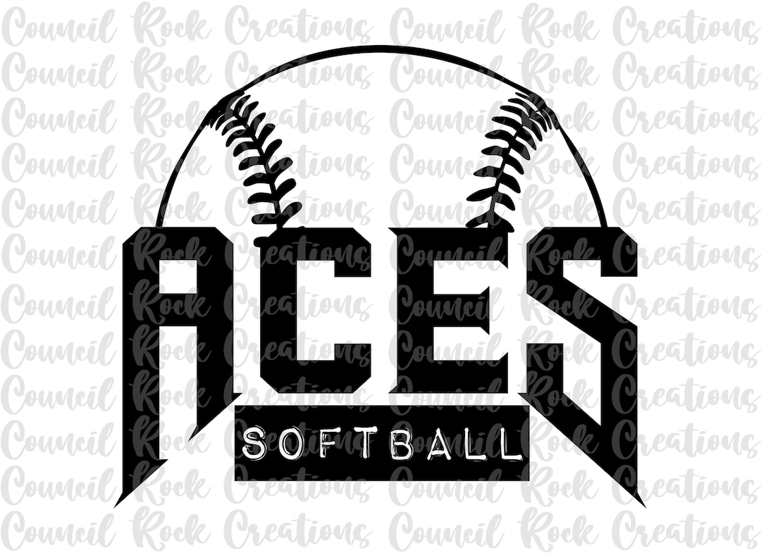 Aces Softball PNG, School Spirit, Sports, Mascot, Digital File ...
