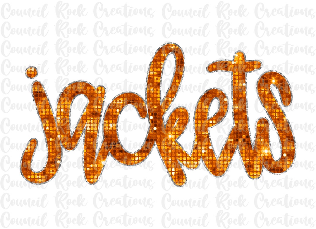 Jackets Sequin Glitter Bling PNG | Hand Lettered | School Spirit ...
