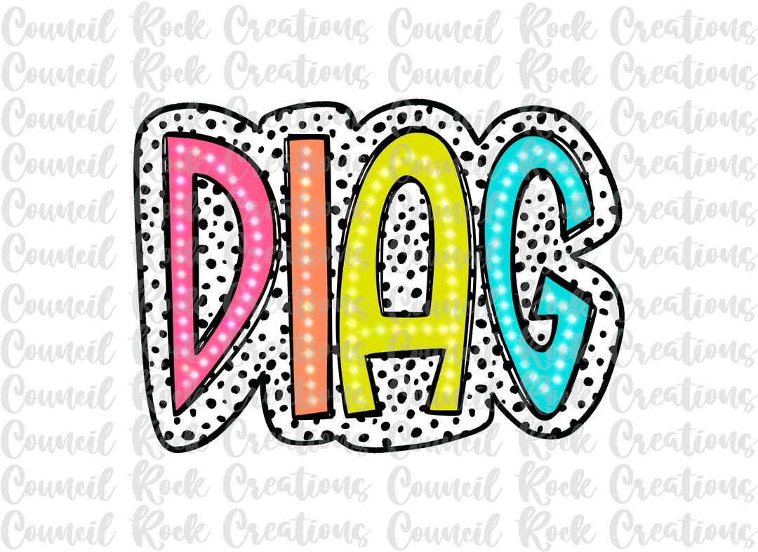 DIAG PNG, Colorful, Dalmatian Dots, Mascot, School Spirit, Team Spirit ...