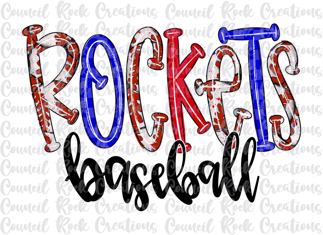 Rockets PNG, Baseball Scribble, Hand Lettered, School Spirit, Team ...