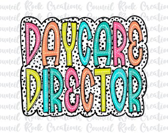 Daycare Director PNG, Colorful Dalmatian Dots (digital File) - Etsy