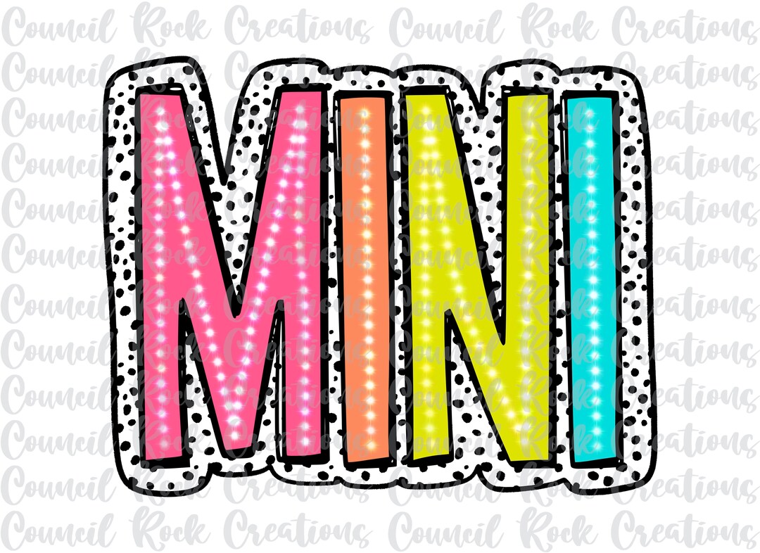 Mini PNG, Bright Doodle, Dalmatian Dots, Digital File, Sublimation ...