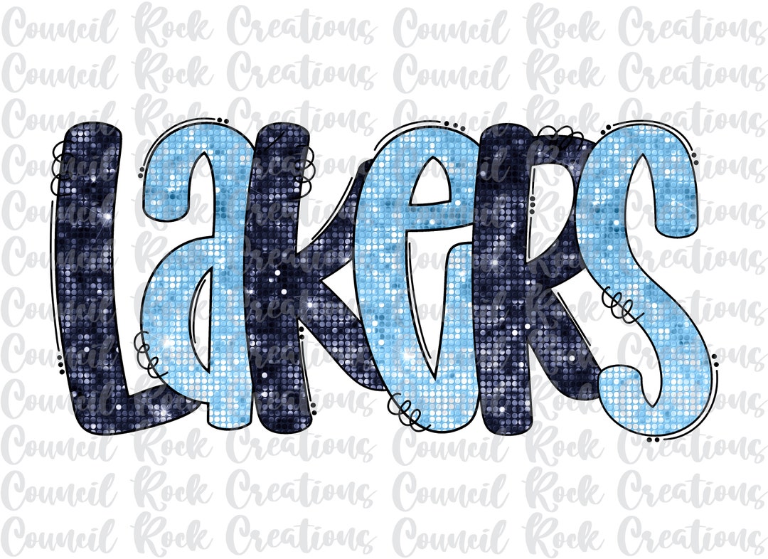 Lakers Sequin Glitter Bling PNG | Doodle Letters | School Spirit ...