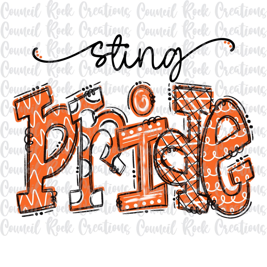 Sting Pride PNG Doodle Letters Digital File Sublimation Download - Etsy