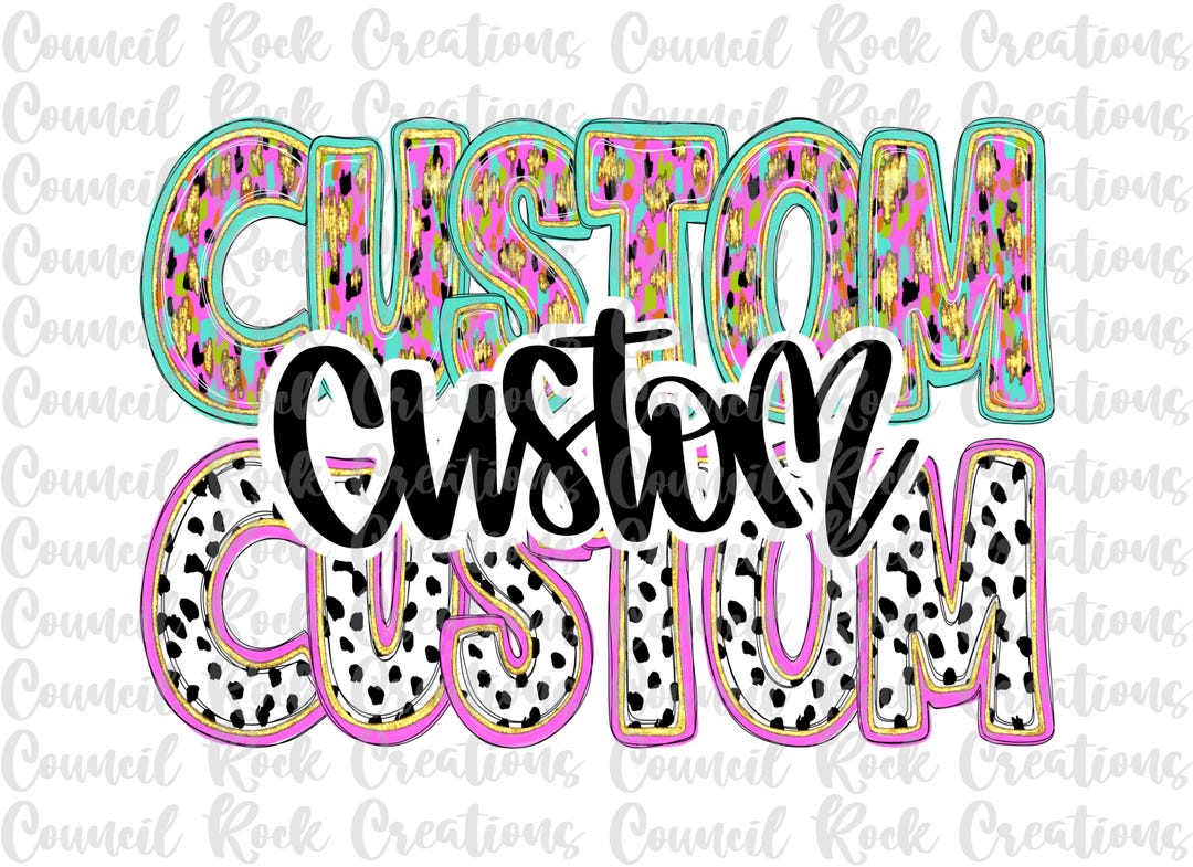 Custom Made to Order Confetti Doodle Dalmatian Dots PNG, Generic Mascot ...