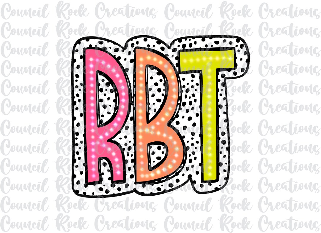 RBT, Registered Behavior Technician PNG, Colorful, Dalmatian Dots ...