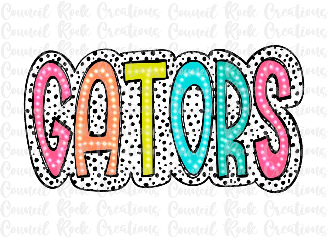Gators PNG, Colorful, Dalmatian Dots, Mascot, School Spirit, Team ...