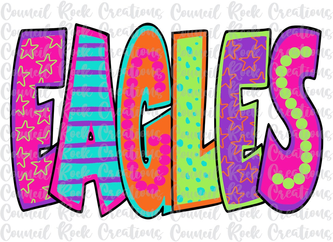 Eagles PNG, Colorful, School Spirit, Team Spirit, Digital File ...