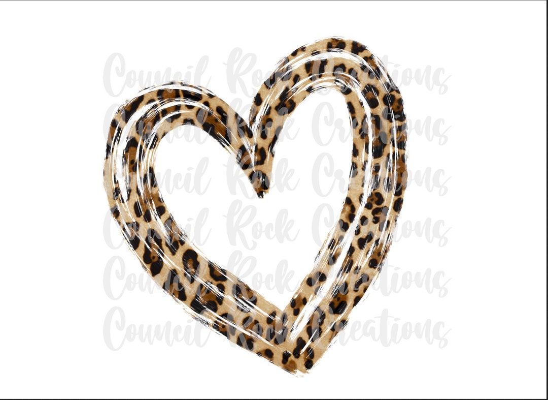 Cheetah Print Heart PNG | Valentines | Digital File | Sublimation ...