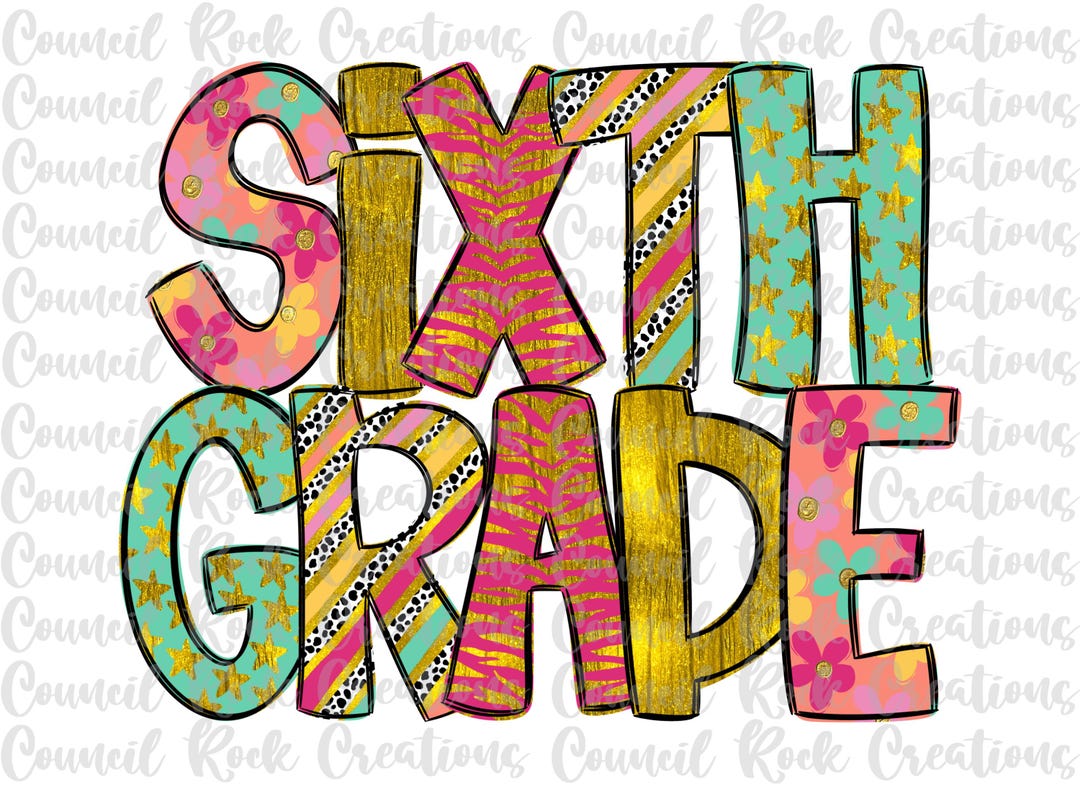 Sixth Grade Png, Teacher, Pretty in Paint, Realistic Paint, Zebra Print ...