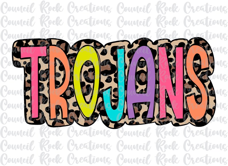 Trojans PNG, Colorful, Leopard, Mascot, School Spirit, Team Spirit ...