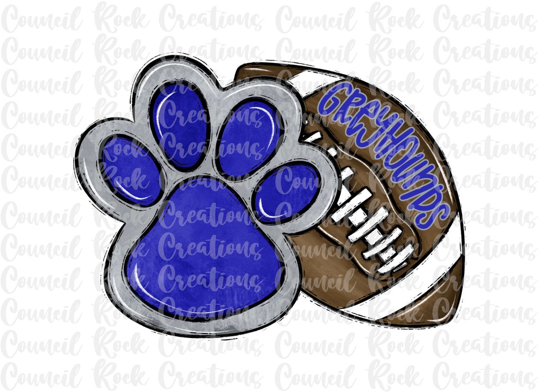 Greyhounds Football PNG , Paw Print, Game Day, Digital File ...