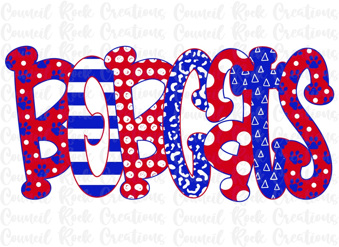 Bobcats PNG Doodle Letters Digital File Sublimation Download - Etsy