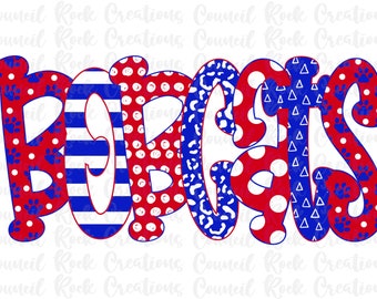 BOBCATS Doodle Letters Transparent Blank Sublimation PNG and SVG ...