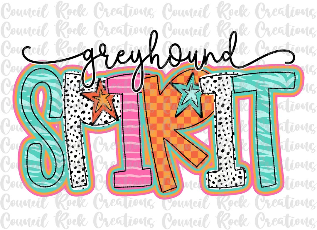 Greyhound Spirit Png, Colorful, Checkered, Zebra Print, Dalmatian Dots ...
