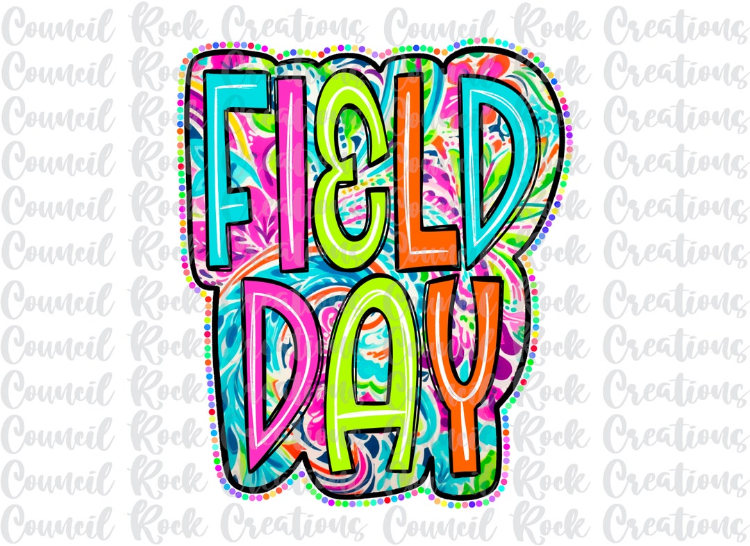 Field Day PNG, Scribble Doodle, Bright Paisley, School, Digital File ...