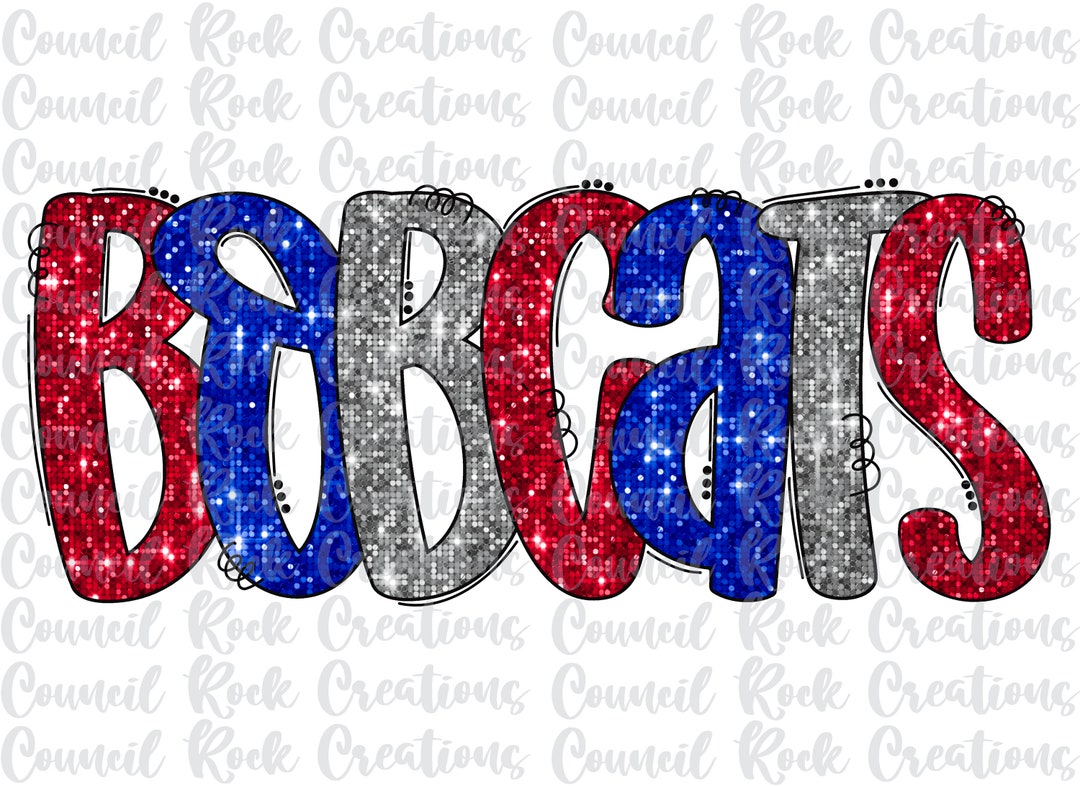 Bobcats PNG | Sequin Bling | School Spirit | Digital File | Sublimation ...