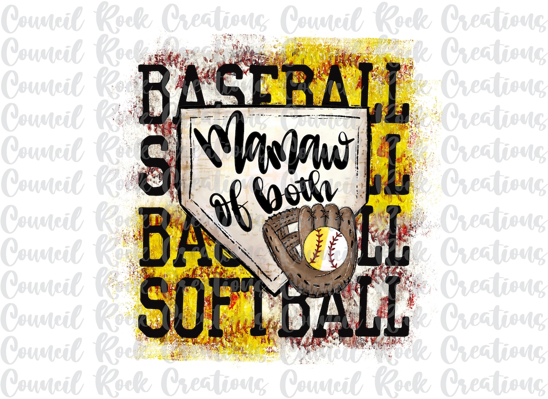 Mamaw of Both PNG, Baseball, Softball, Glove, Game Day, Home Plate ...