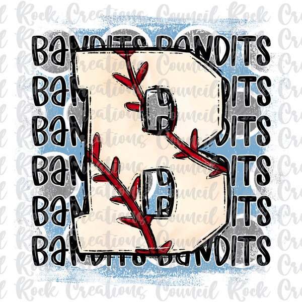 Bandits Baseball Png - Etsy