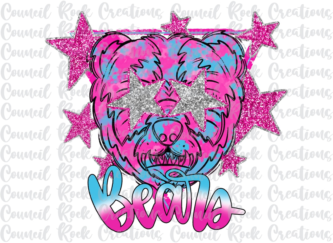 Bears PNG, Preppy Mascot, Glitter Stars, School Spirit, Team Spirit ...