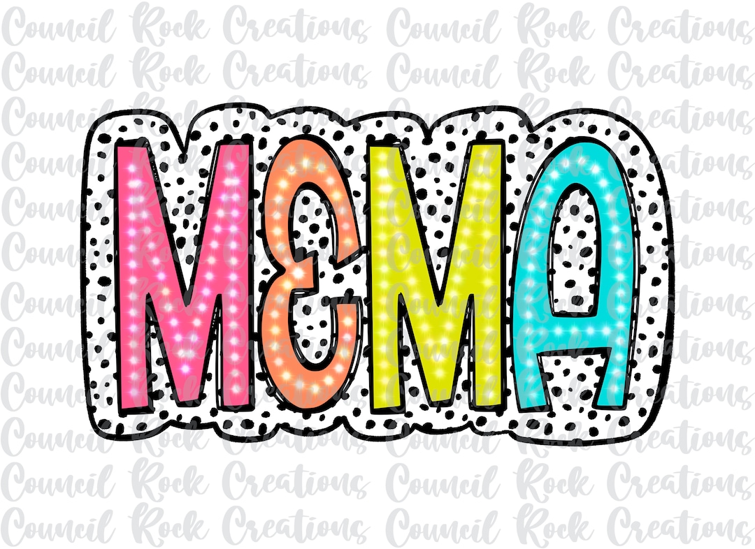 Mema PNG, Bright Doodle, Dalmatian Dots, Digital File, Sublimation ...