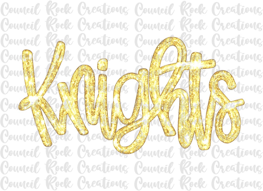 Knights PNG, Glitter Shimmer, Mascot, School Spirit, Hand Lettered ...