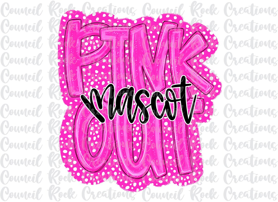 Custom Made to Order Png, Pink Out, Hand Lettered Mascot, School Spirit ...