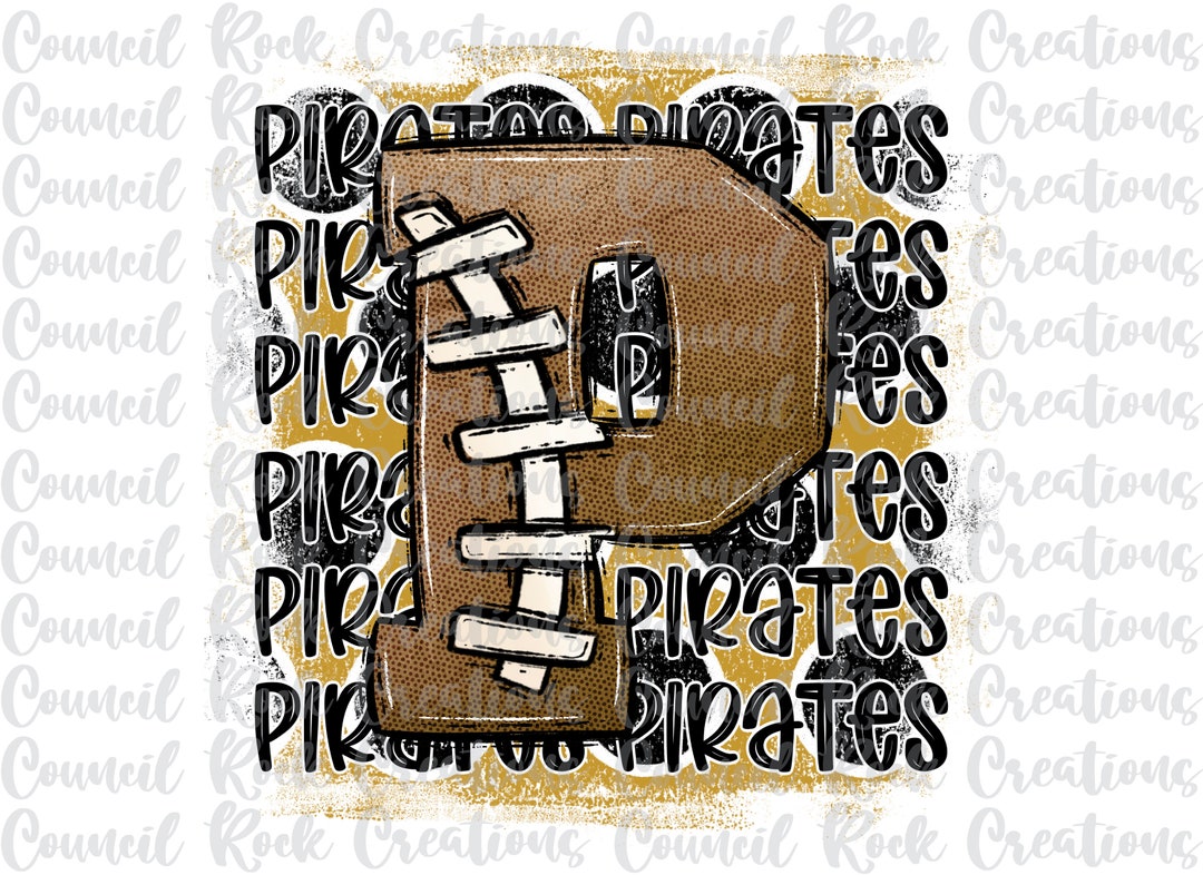 Pirates Football PNG, Distressed Polka Dot Background, School Spirit ...