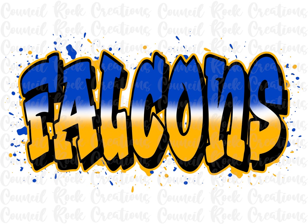 Falcons PNG | Graffiti | Digital File | Sublimation Download | School ...