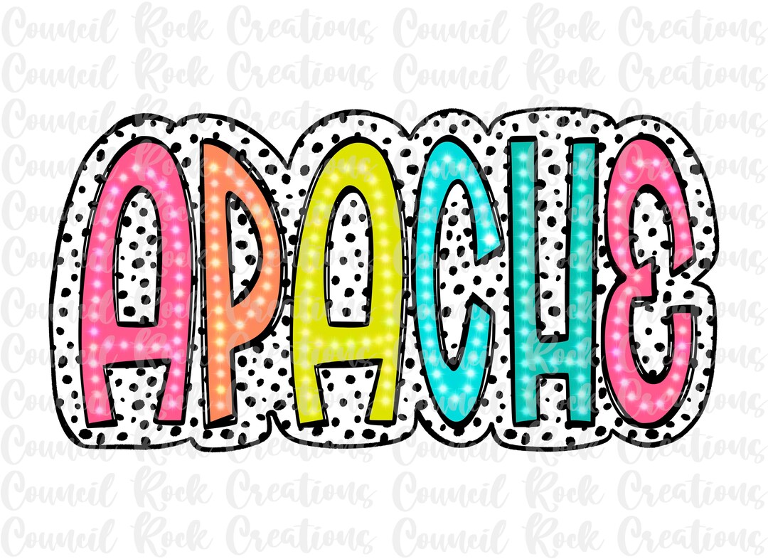 Apache PNG, Colorful, Dalmatian Dots, Mascot, School Spirit, Team ...