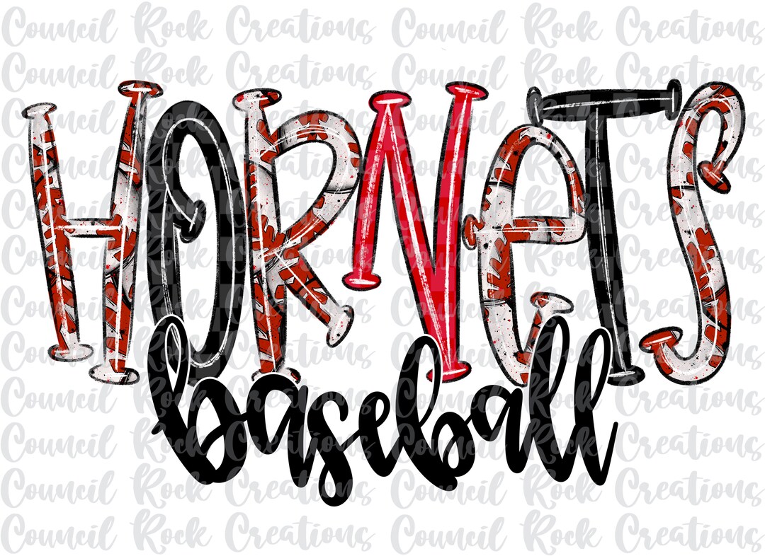 Hornets PNG, Baseball Scribble, Hand Lettered, School Spirit, Team ...