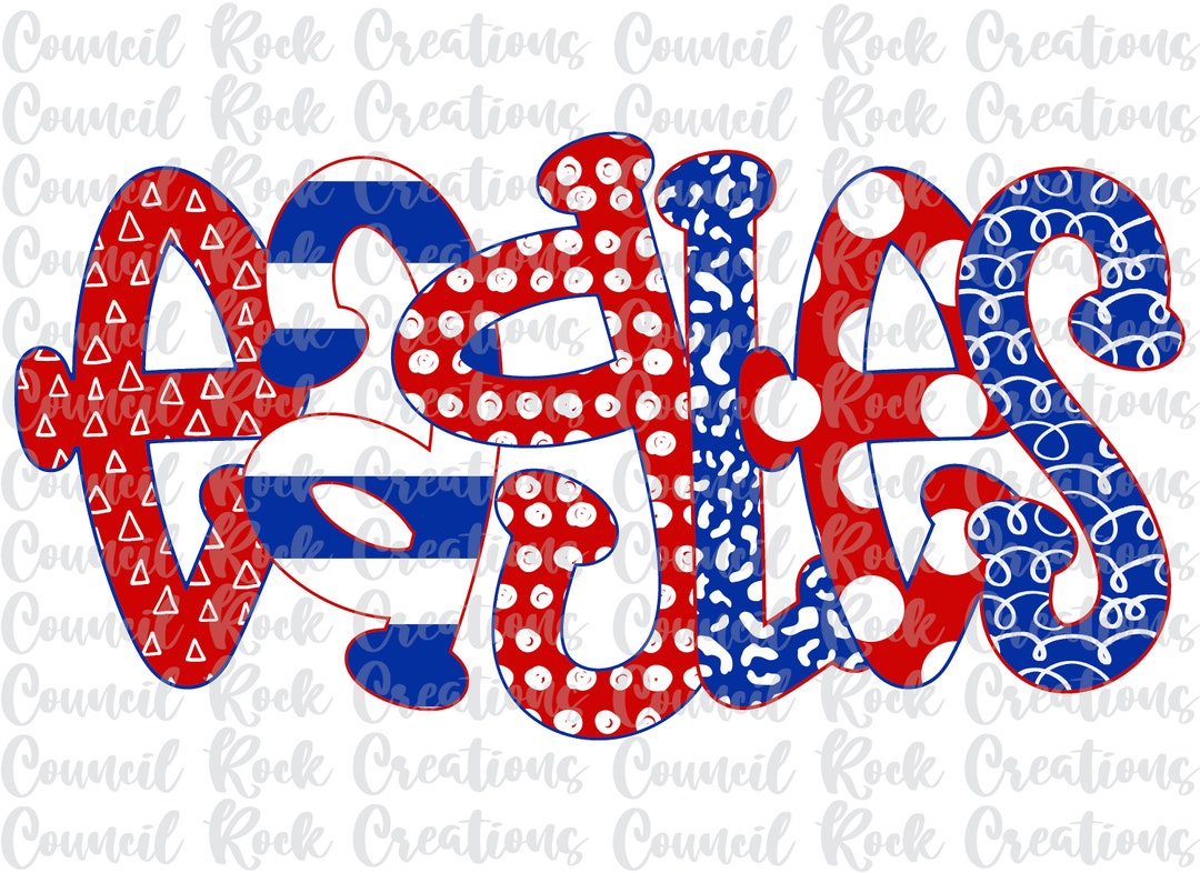 Eagles PNG, Doodle Letters, School Spirit, Digital File, Sublimation ...