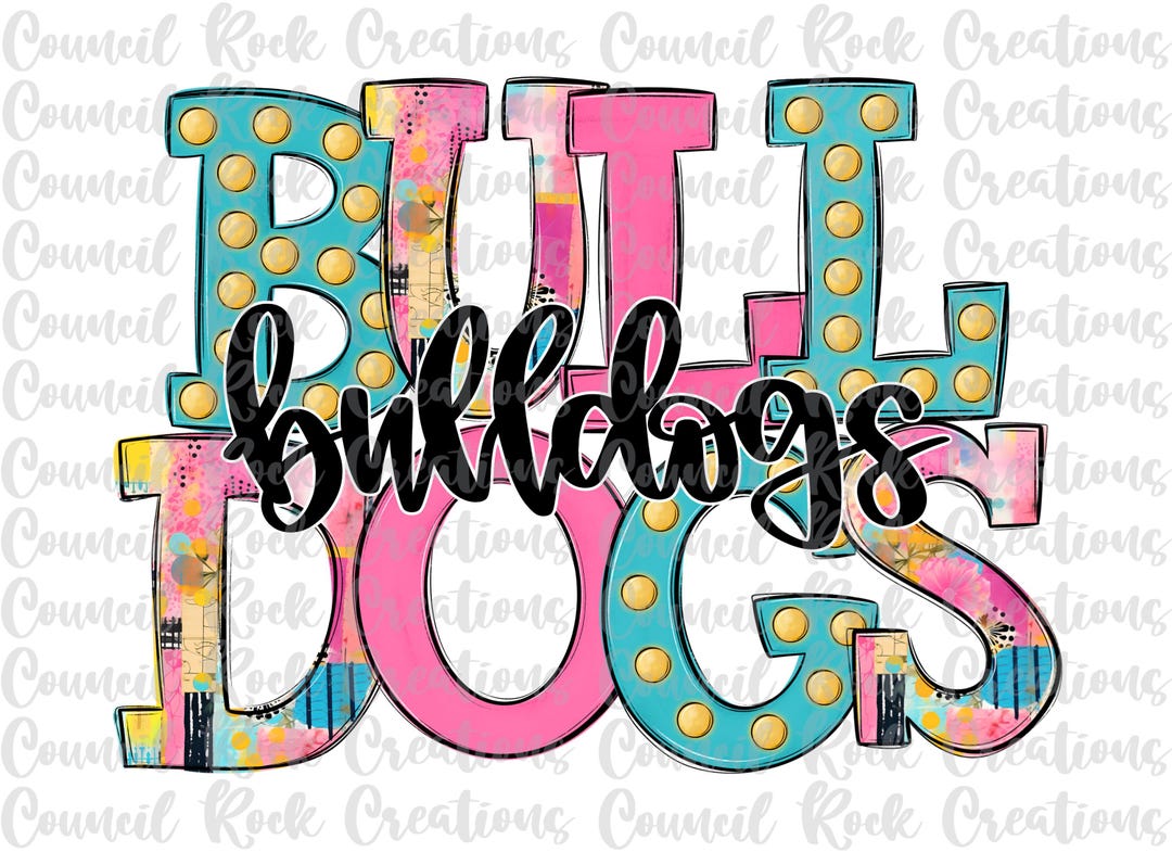 Bulldogs Png, Colorful Floral Patchwork, Marquee, Mascot, School Spirit ...