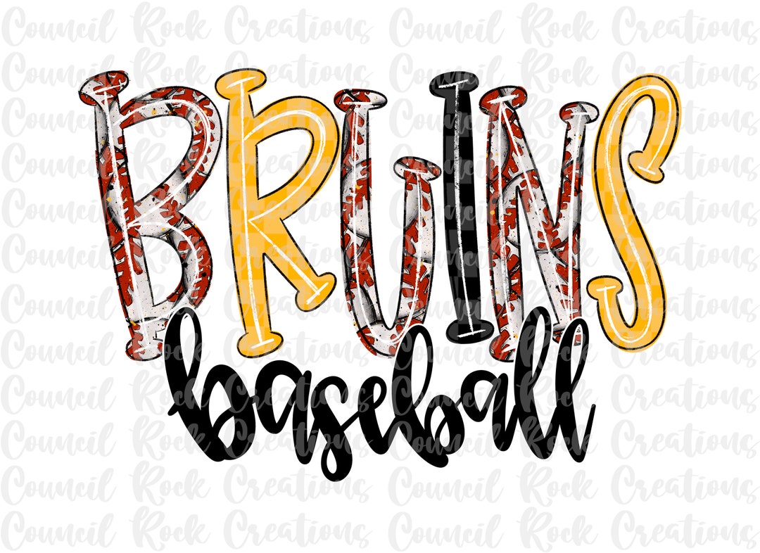 Bruins PNG, Baseball Scribble, Hand Lettered, School Spirit, Team ...