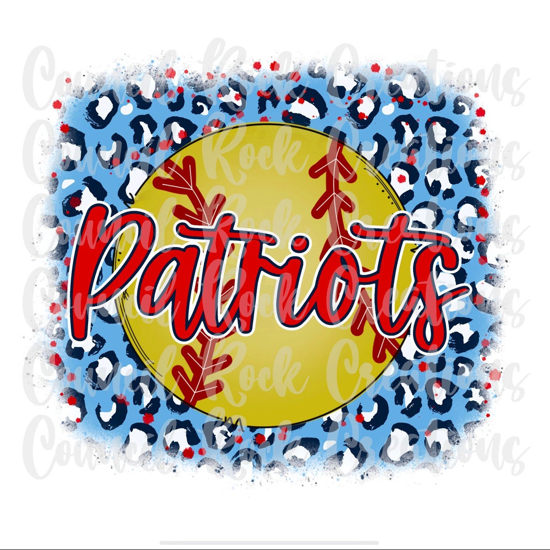 Patriots Softball PNG | Cheetah Print Background | Digital File ...
