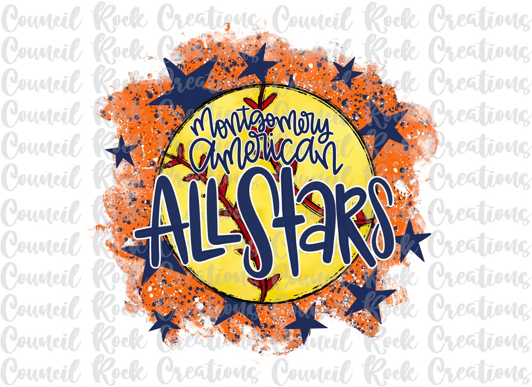 Montgomery American All Stars Softball PNG | Splatter Background ...