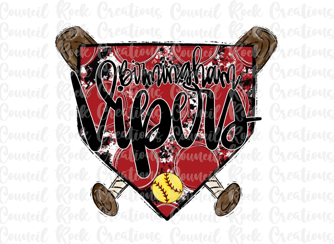 Birmingham Vipers PNG Softball Polka Dot Home Plate Digital File ...