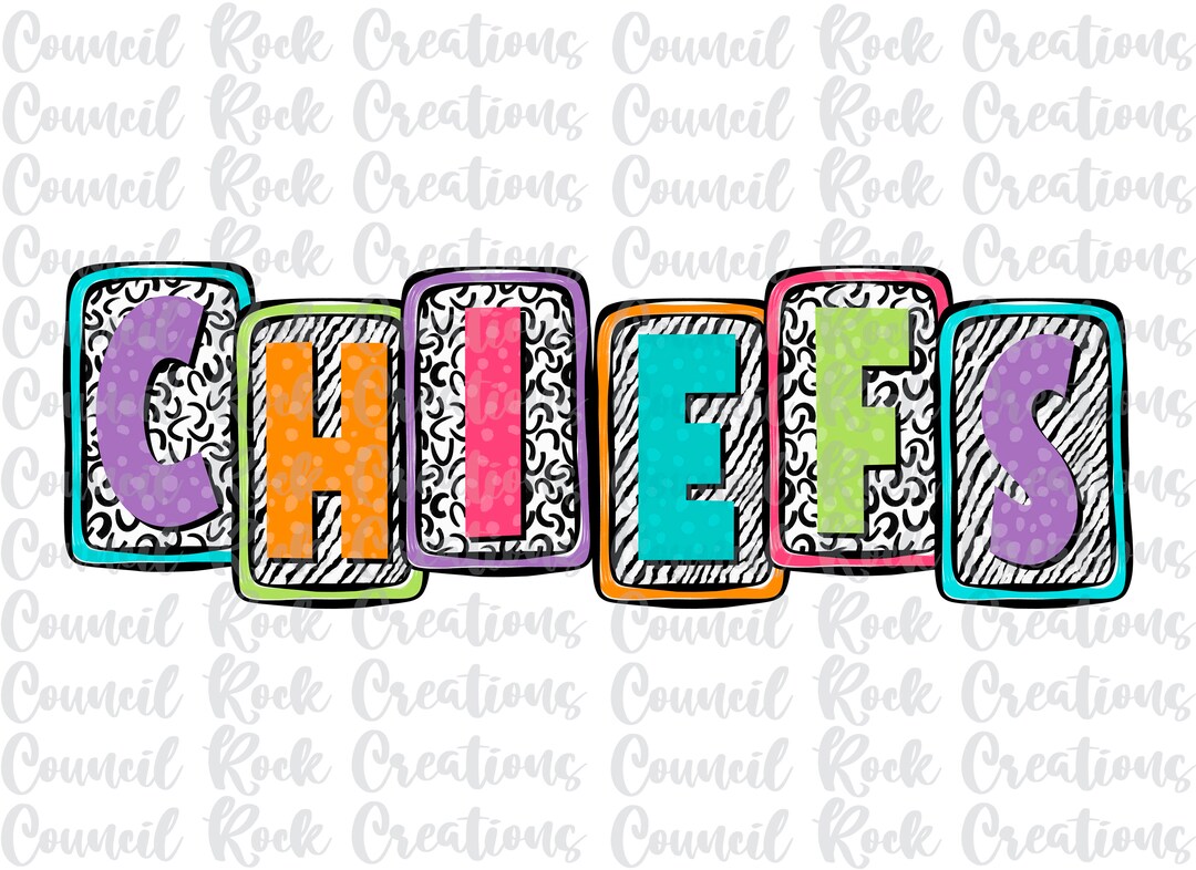 Chiefs PNG, Colorful, Pattern Blocks, School Spirit, Mascot, Team ...