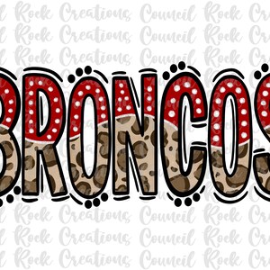 Broncos Png, Cheetah Print, Doodle Letters, Glitter Silver Dots, Mascot ...