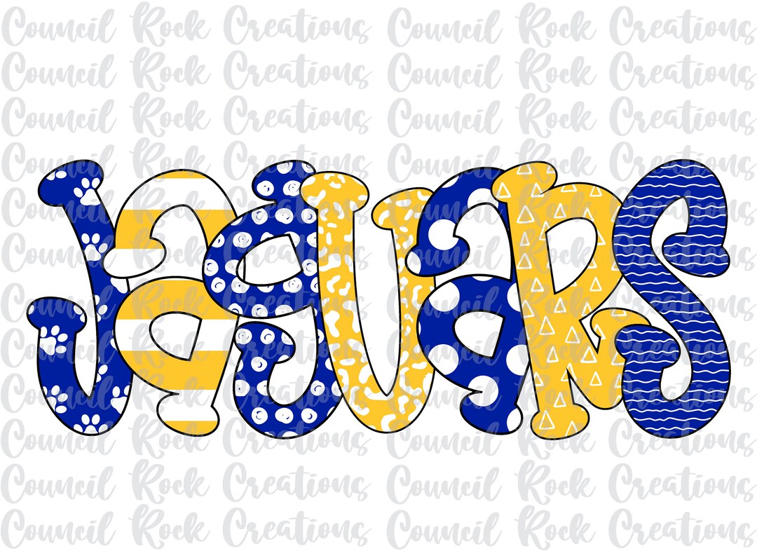Jaguars PNG Doodle Letters Digital File Sublimation Download - Etsy