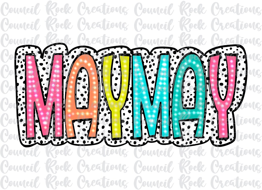 Maymay PNG, Bright Doodle, Dalmatian Dots, Digital File, Sublimation ...