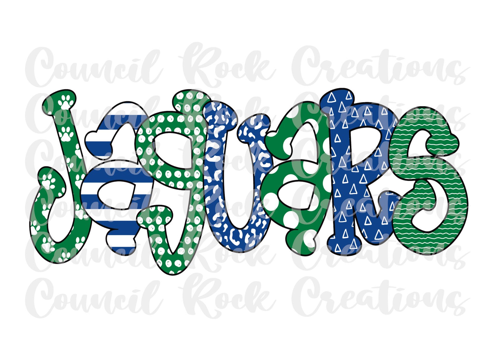 Jaguars PNG Doodle Letters Digital File Sublimation Download - Etsy