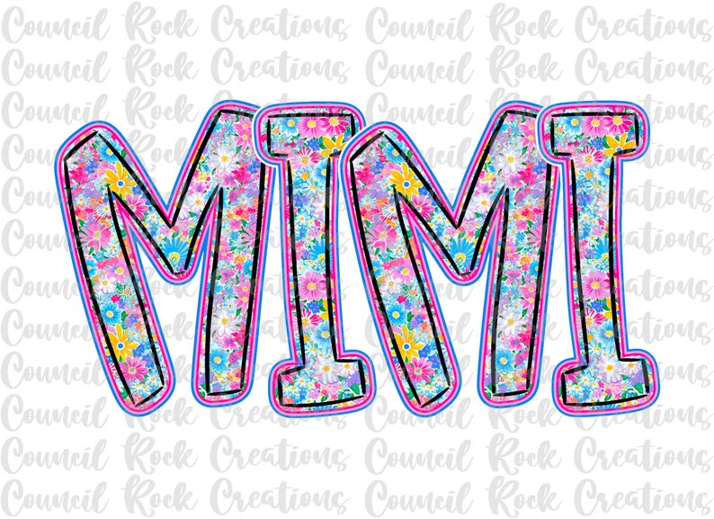 Mimi Png, Wildflowers, Hand Lettered, Mothers Day, Digital File ...