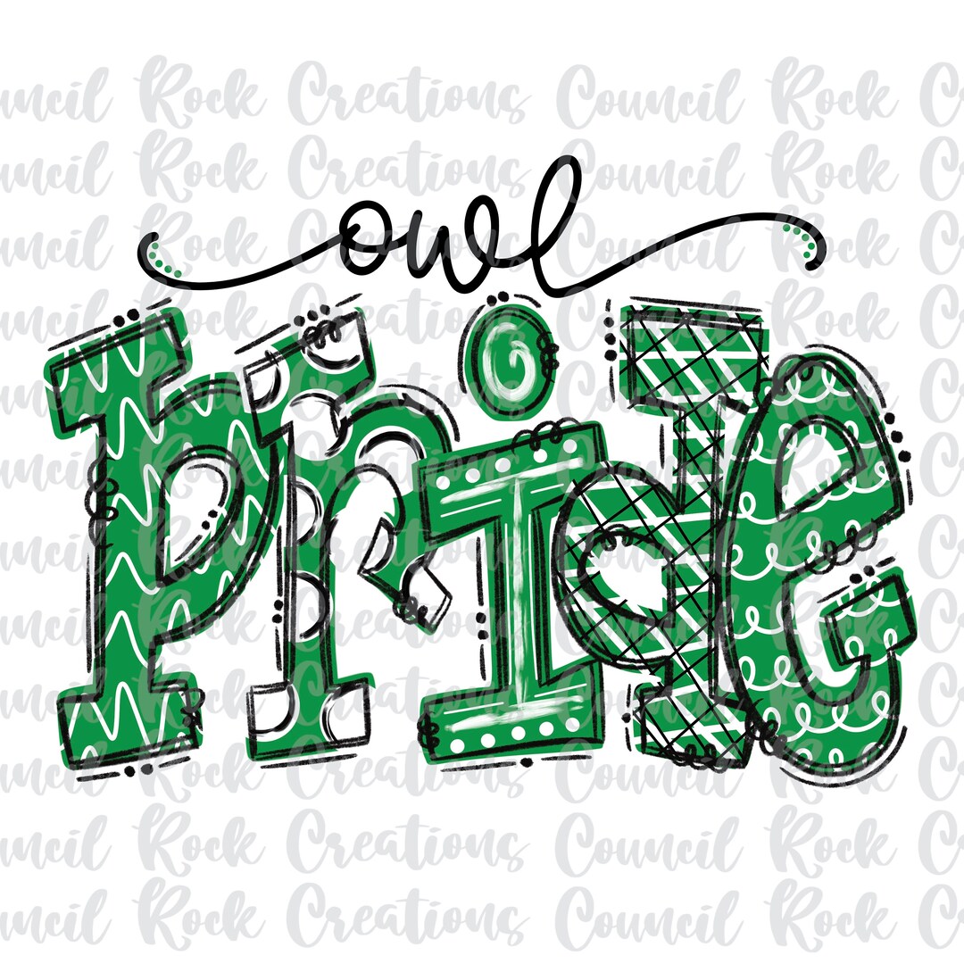 Owl Pride PNG Doodle Letters Digital File Sublimation Download - Etsy