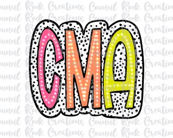 Certified Medical Assistant PNG, Colorful, Dalmatian Dots, Occupation ...