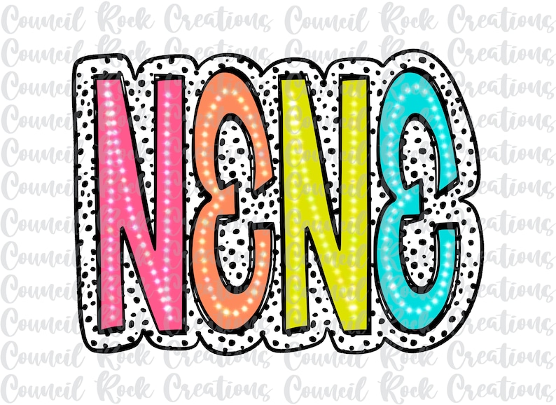 Nene PNG, Bright Doodle, Dalmatian Dots, Digital File, Sublimation ...