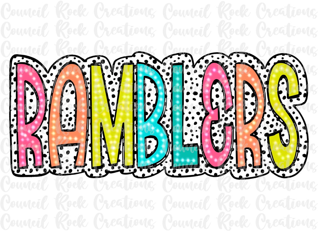 Ramblers PNG, Colorful, Dalmatian Dots, Mascot, School Spirit, Team ...